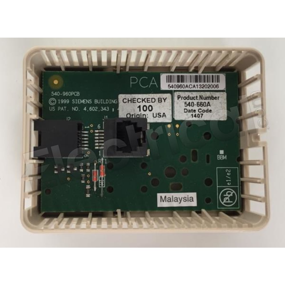 Siemens 540-660A Electronic Thermostat Automation