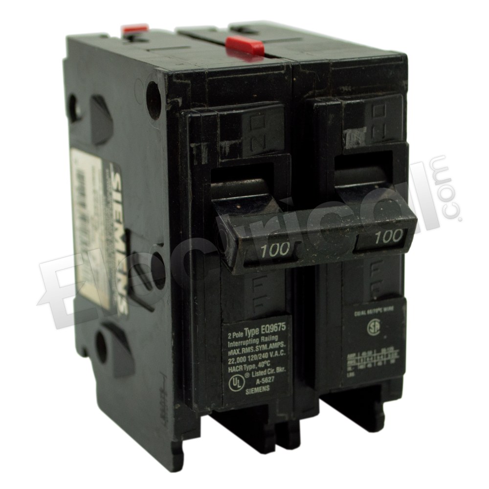 EQ9675 Siemens 100A 2P EQ Series Molded Case Circuit Breaker