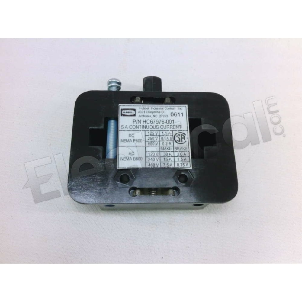 HC67976-001 Hubbell Contactor And Motor Starter Auxiliary Motor Control