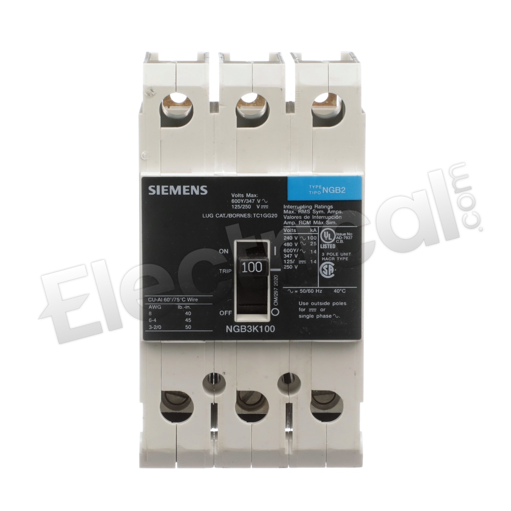 Siemens NGB3K100B Molded Case Circuit Breaker